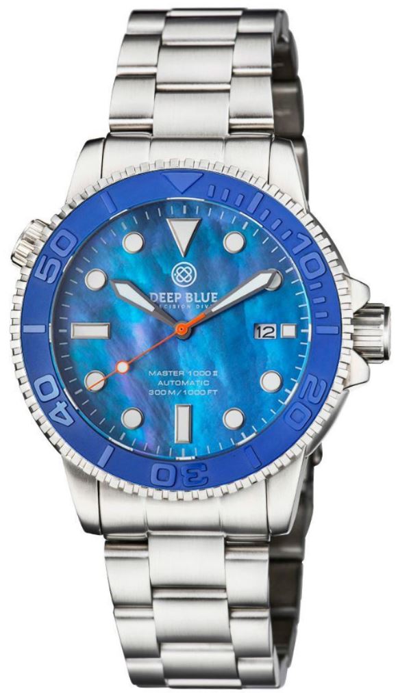 Deep Blue Master 1000 II Blue MOP Embossed Steel | TimeStore24.org