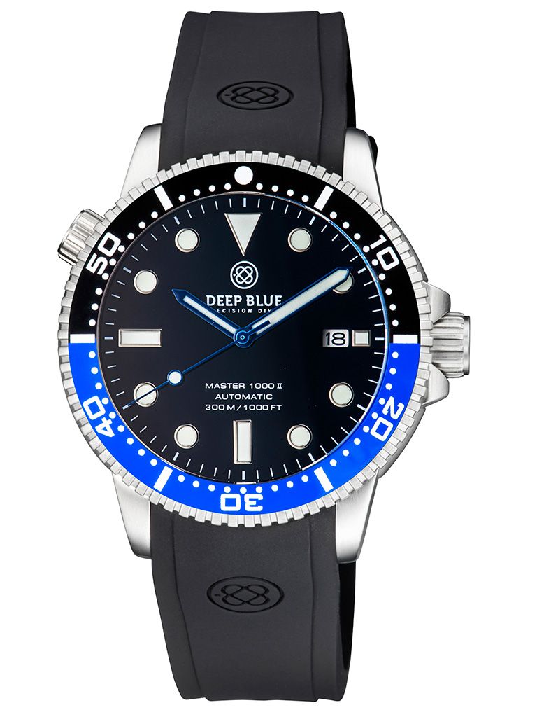 Deep Blue Master 1000 II Black-Blue-Black-Glossy | TimeStore24.org