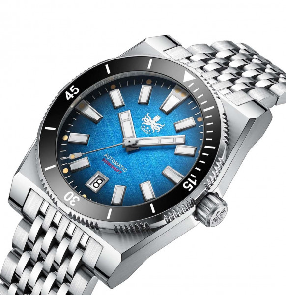 Phoibos Narwhal Blue 300m Diver Automatic | TimeStore24.org
